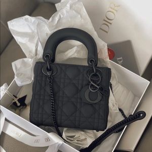 Dior | Bags | Brand New Lady Dior Mini Ultra Black For Sale | Poshmark